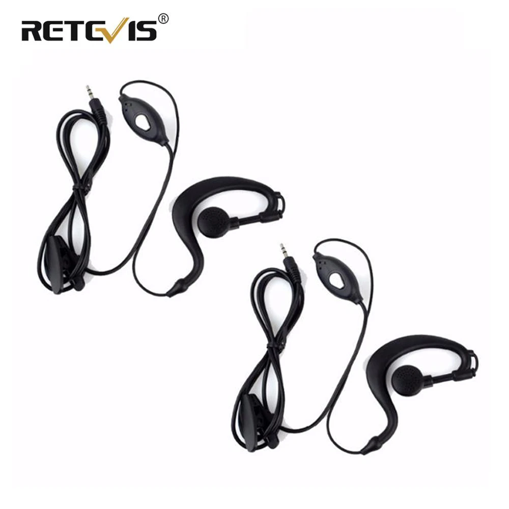 2pcs Kids Radio Earpiece 1 Pin PTT MIC Headphone For Retevis RT388 ...