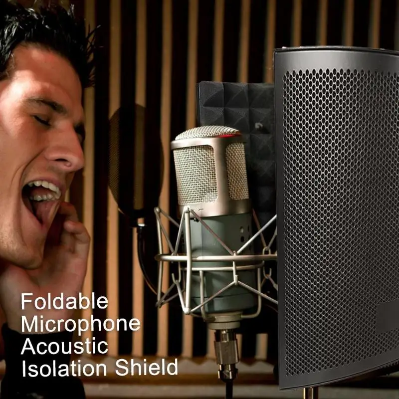 Studio Microphone Isolation Shield High Density Deflection Sound ...