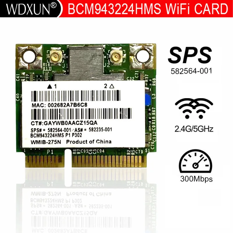 Wireless Adapter Card For Bcm943224hms Bcm43224 Bcm943224 801.11n Half ...