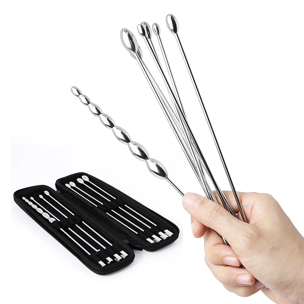 7 Pcs /Kit Urethral Plug Male Urethral Dilator Stainless Steel Urethral ...