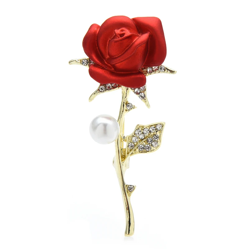Wuli-baby-Soft-Paint-Rose-Flower-Brooches-For-Women-Men-Red-Blue-Beauty ...