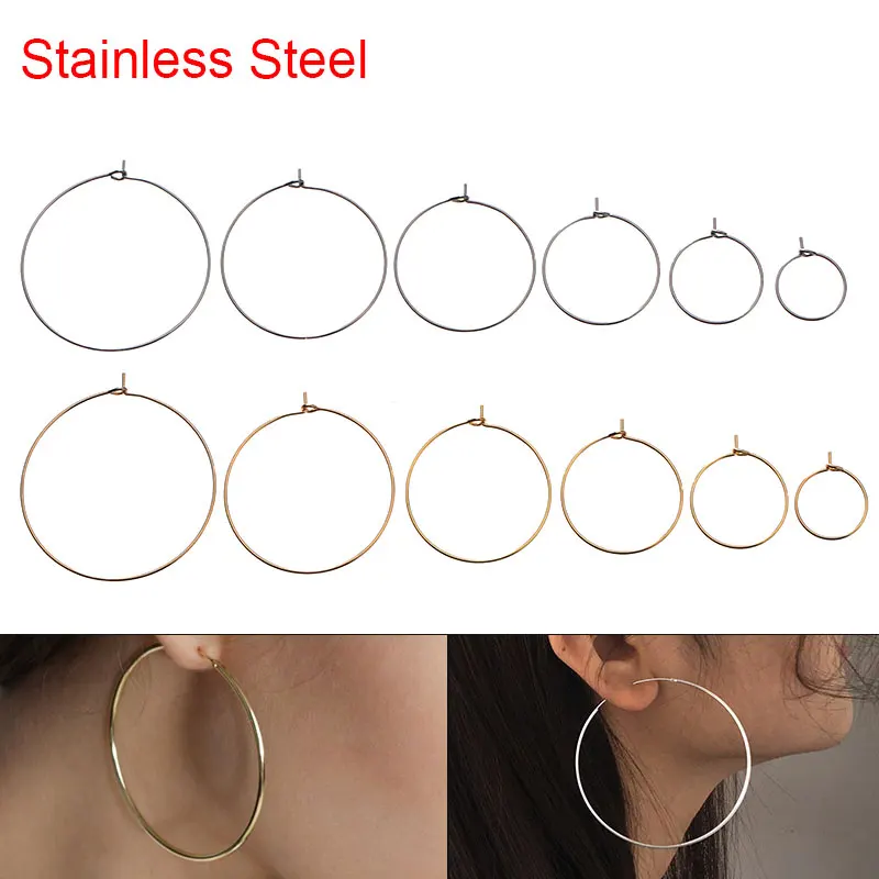 30pcs-316L-Stainless-Steel-Big-Hoops-Circle-Earrings-Lot-20-30-40-MM ...