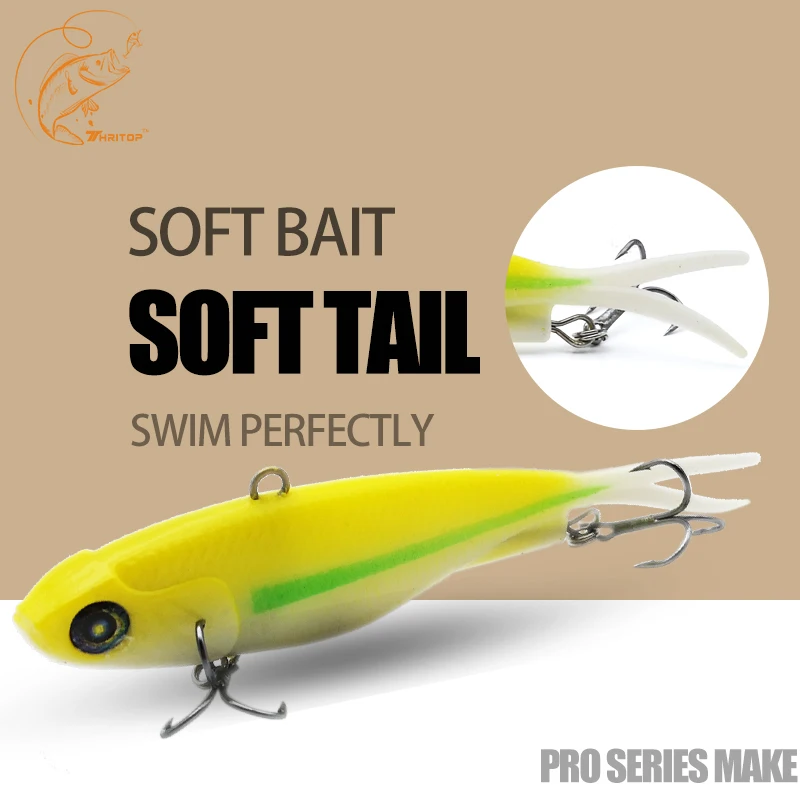 Thritop New Type Soft Silicone Bait 95MM 20G 5 Colors For Optional ...
