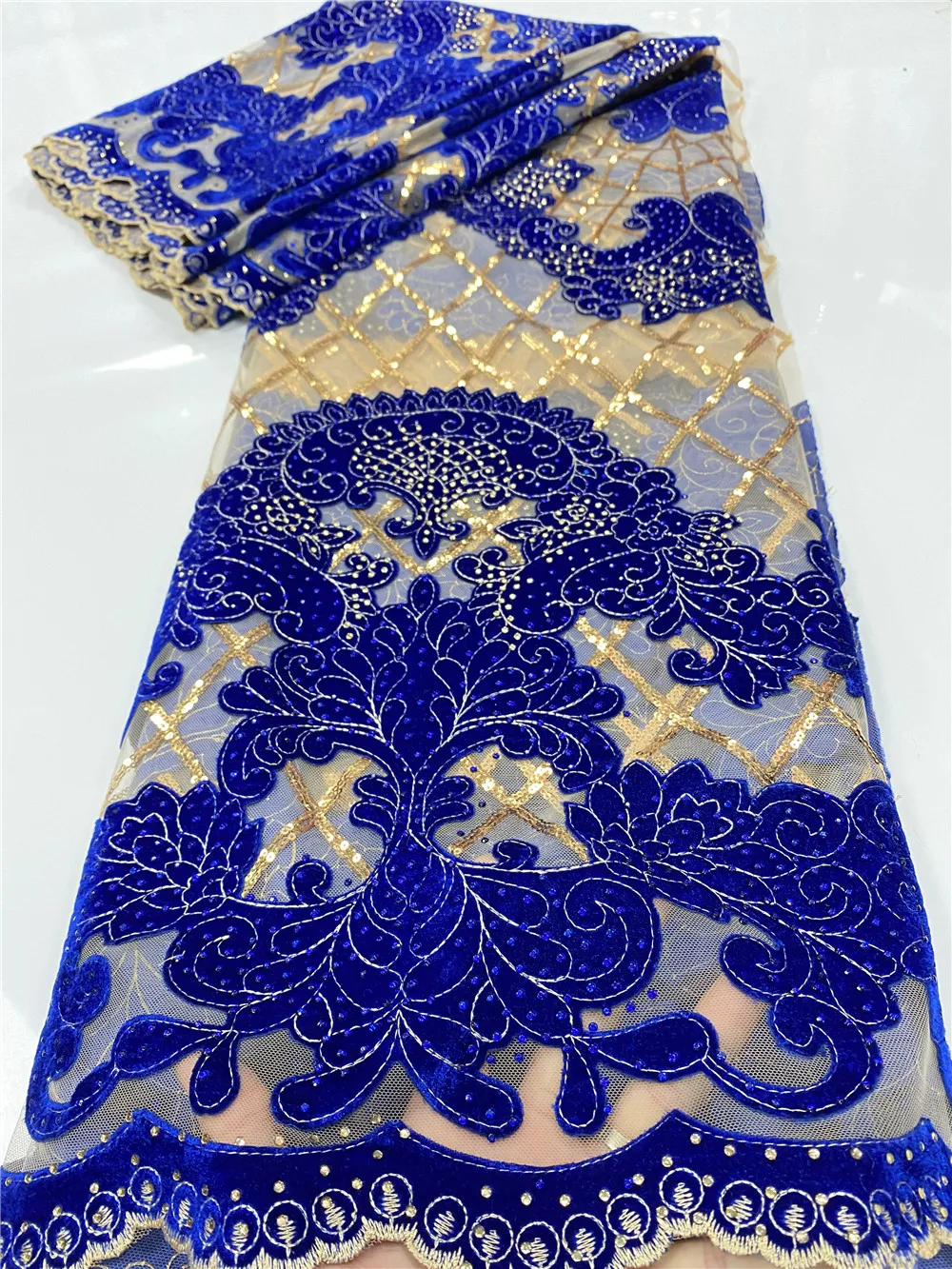 Nigerian Velvet Lace Fabrics African Lace Fabric 2020 High Quality Lace ...