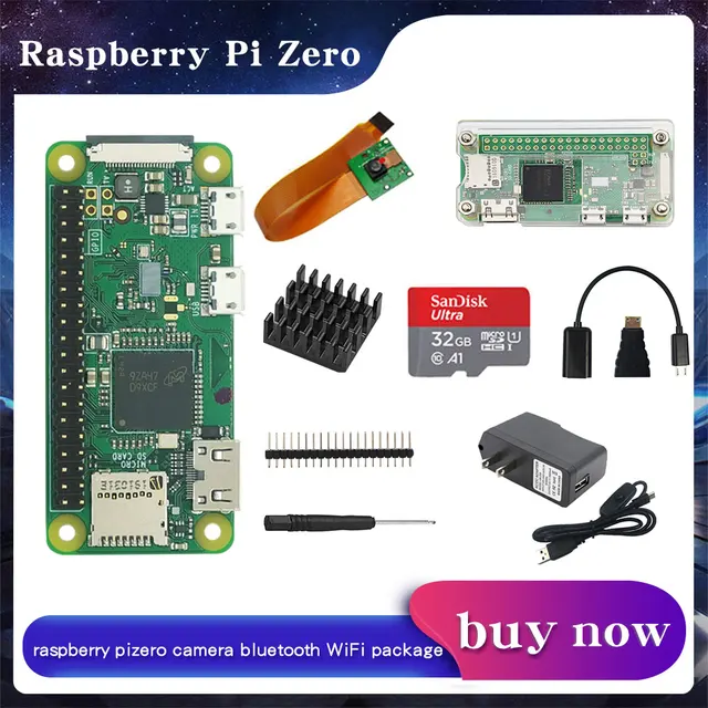 Raspberry Pi Zero W WH Pi0 package Acrylic Case + Warmth Sink +GPIO ...