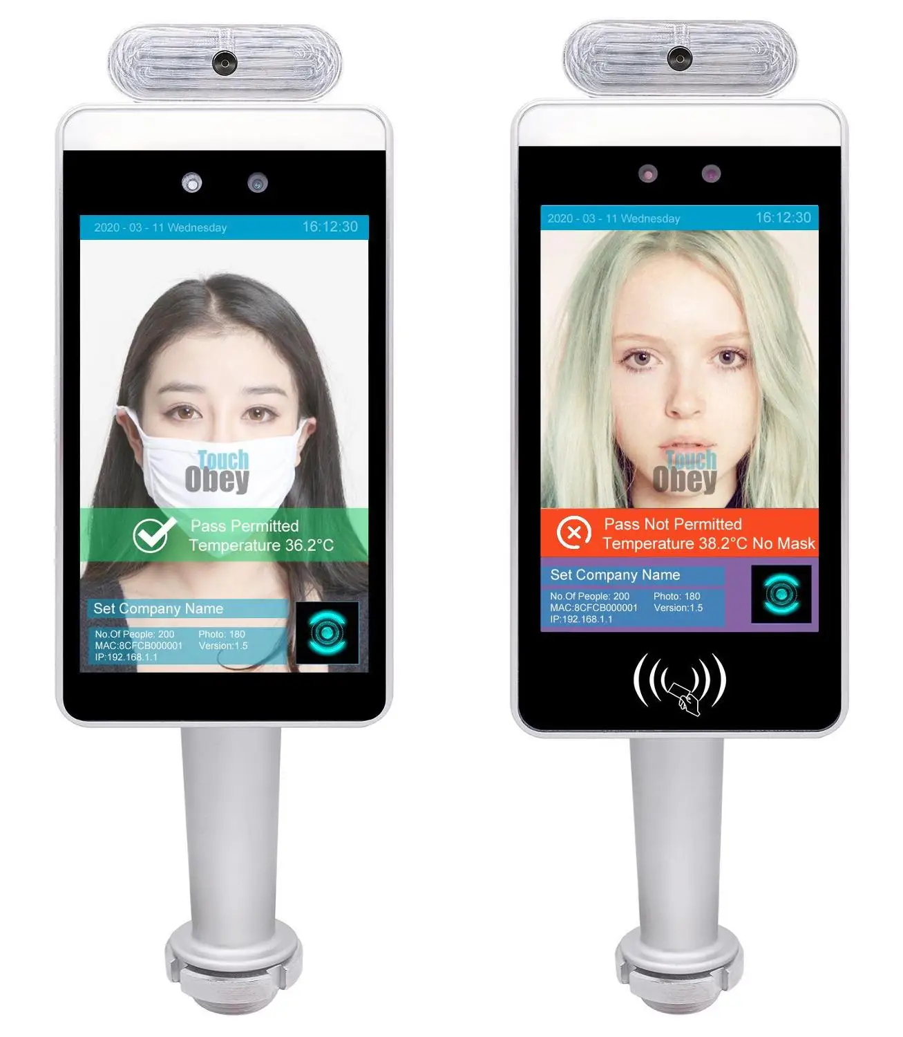 HOT! Detection Body Temperature and Face Recognition Machine, Infrared ...