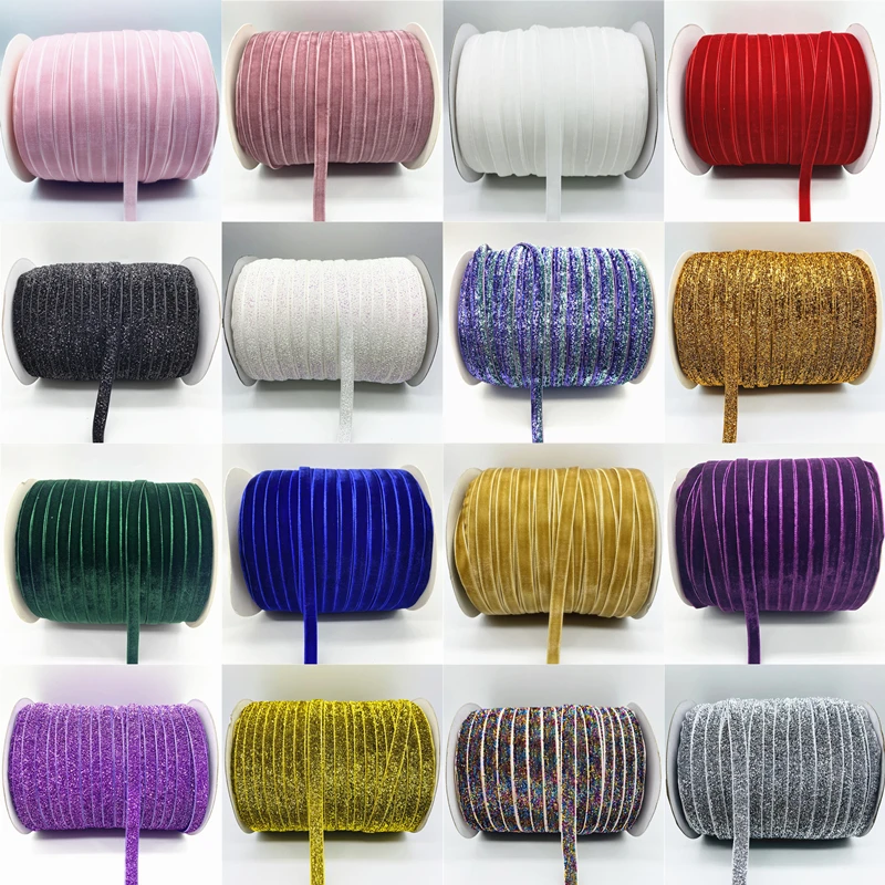 6/10/15/20/25/38mm Velvet Ribbon Handmade Wedding Party Decoration ...
