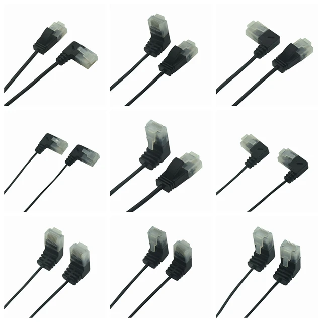 Superfine Ultra Slim Cat6 Ethernet Cable RJ45 Right Left Up Down 90 ...