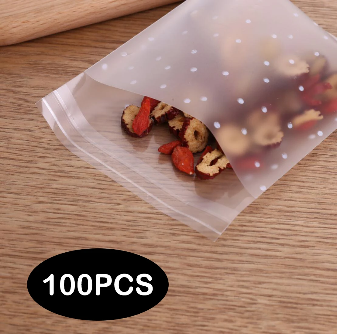 100pcs/pack Candy Cake Packaging Plastic Bags Food Storage Gift Ziplock ...