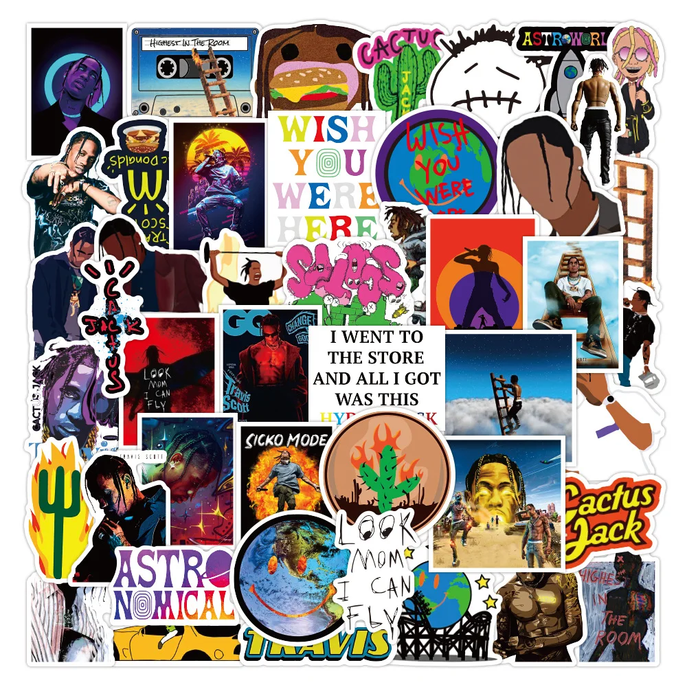 10-30-50PCS-Cool-Rapper-Travis-Scott-Singer-Stickers-Bike-Skateboard ...