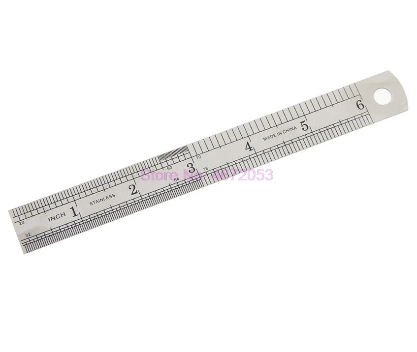 2000pcs 15cm/20cm Stainless Steel Metal Straight Ruler Precision Double ...
