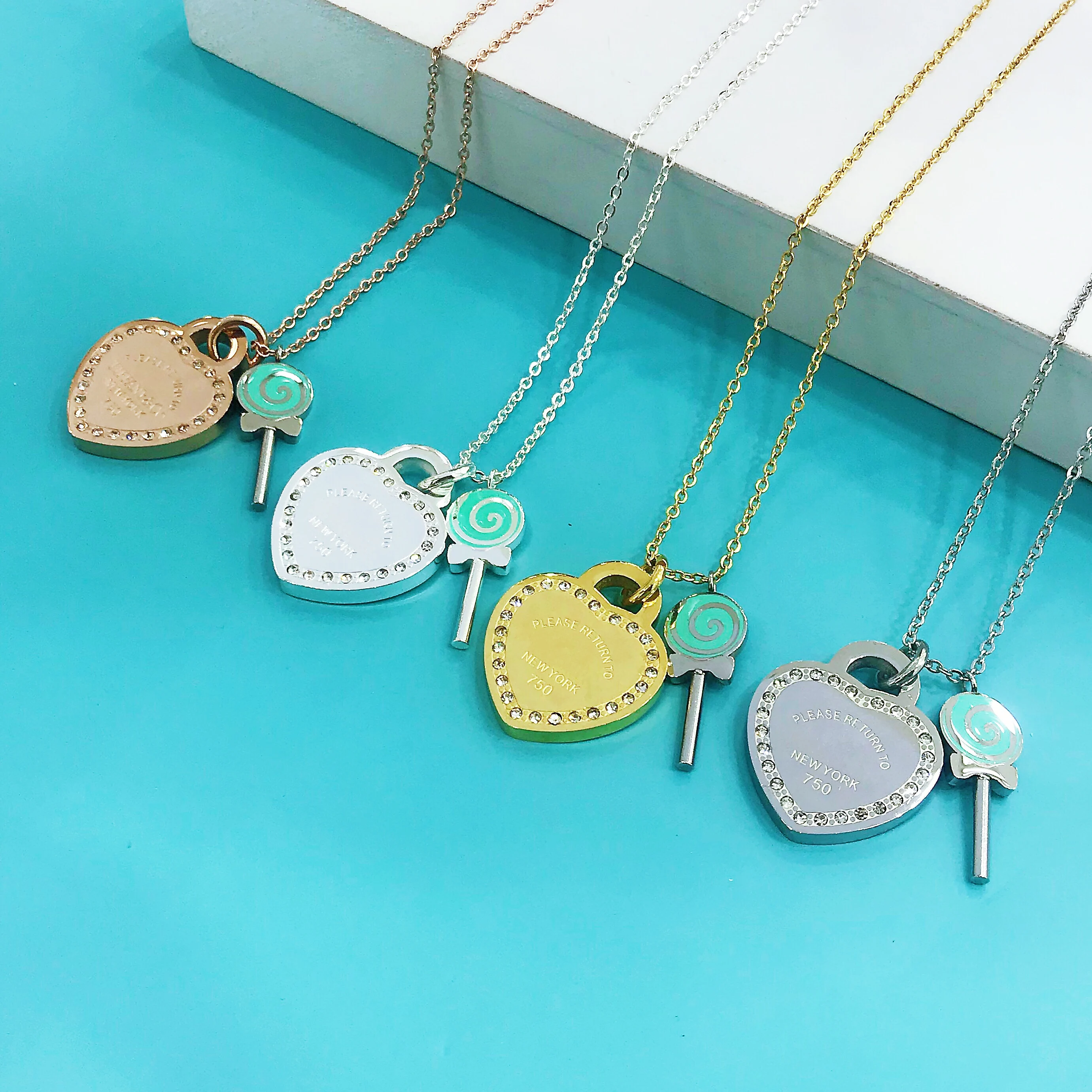 New Classic Carve Forever Love Heart Pendant Necklace For Women ...