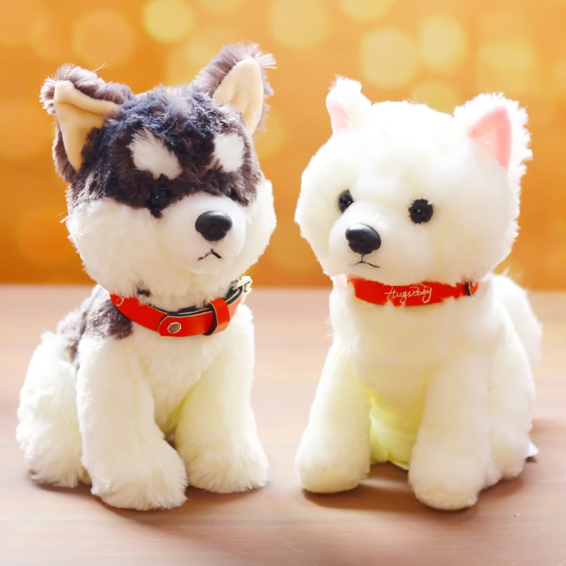 New Alaskan Dogs Plush Toys for Baby Gift Soft White Dog Stuffed ...