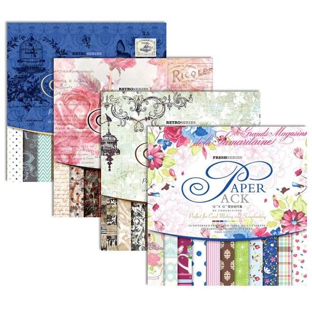 Vintage Scrapbook Paper Packs