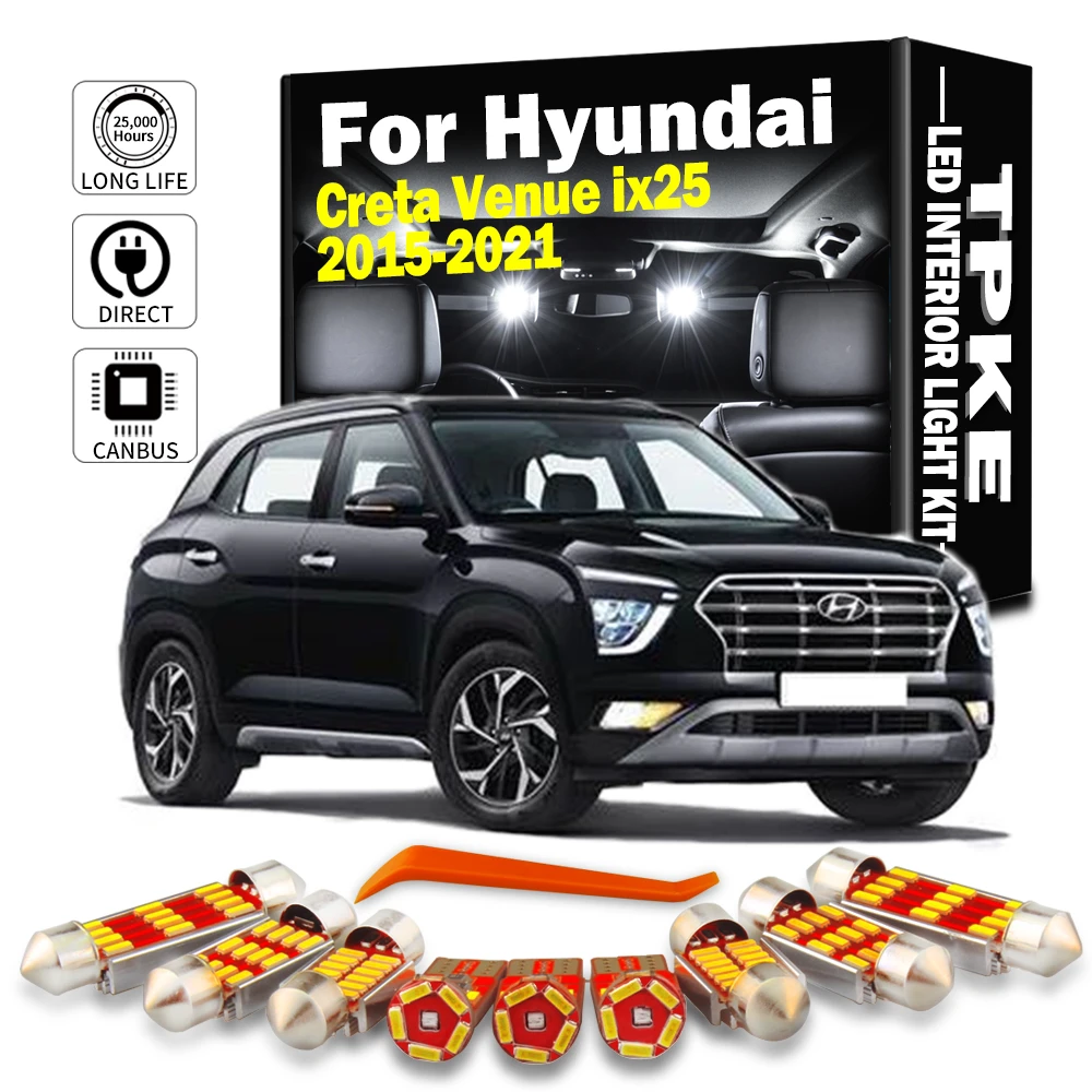 TPKE 11Pcs Canbus LED Interior Dome Map Light Kit For Hyundai Creta ...