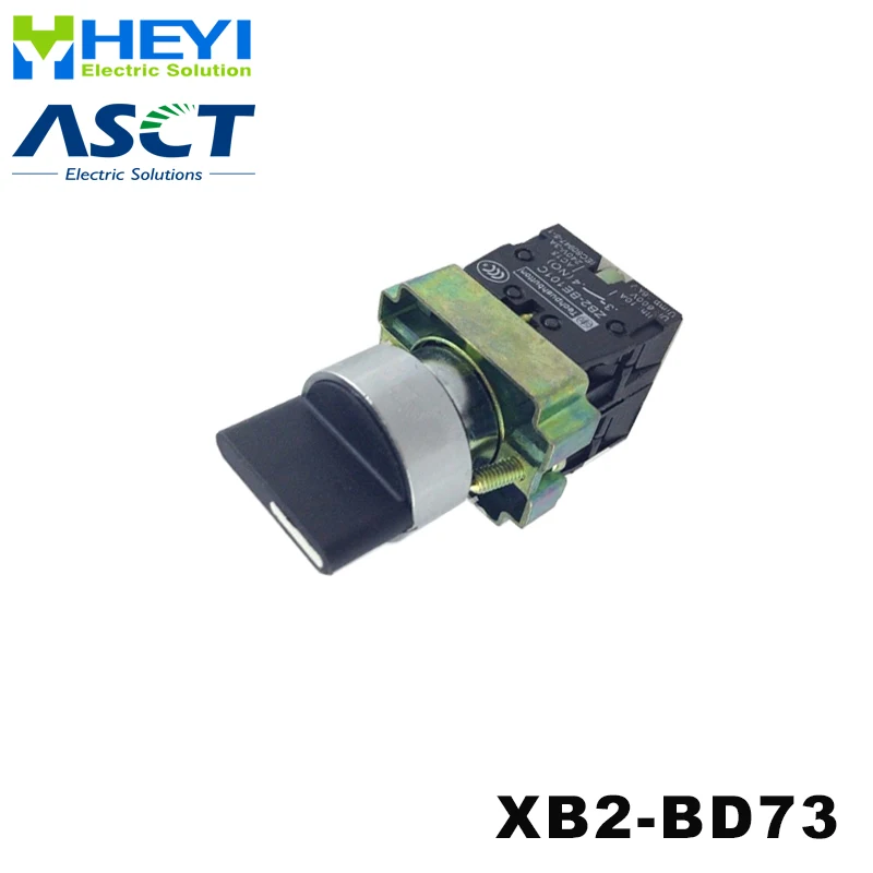 짧은 핸드 로터리 스위치 XB2 BD73 N/O + N/O 50/60Hz 3 위치 선택 스위치 전기 스위치|switch ...