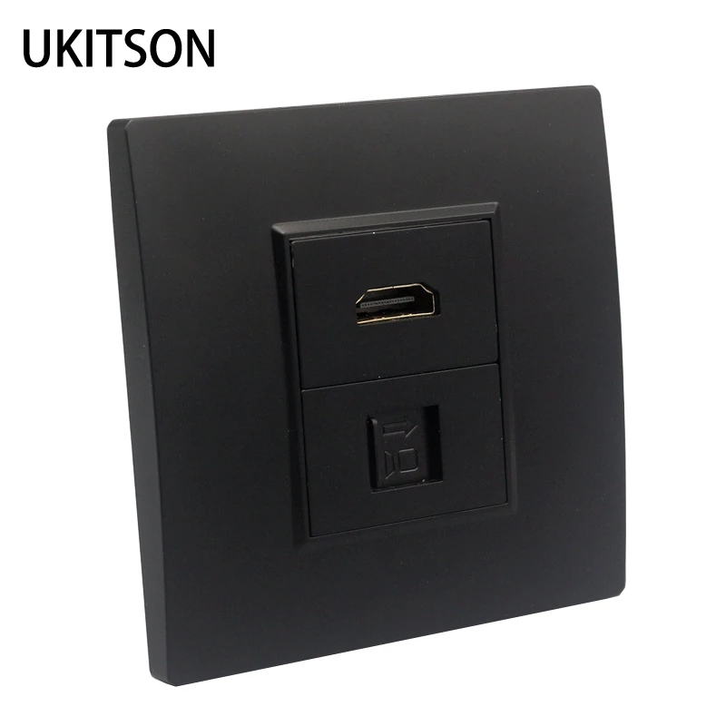 Wall Panel Faceplate Hdmi2.0 With Rj45 Cat 6 Cat7 Cat.8 Lan Jack Socket ...