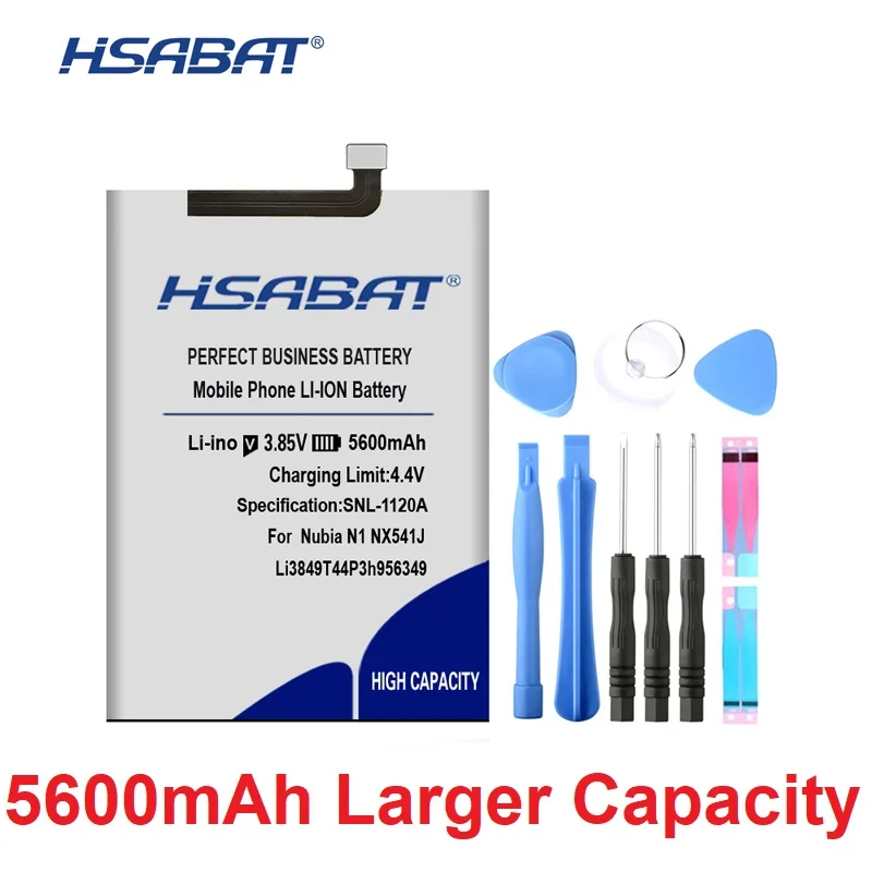 HSABAT 0 사이클 5600mAh Li3849T44P3h956349 배터리 ZTE Nubia N1 NX541J 고품질 휴대 ...