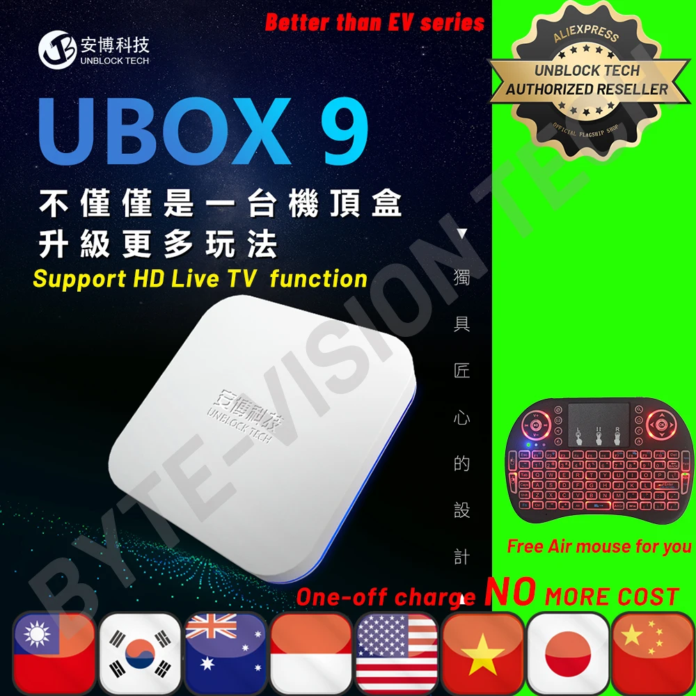 UBOX 9 Max Tv Box Android 10 Smart Set Top IPTV PK EVPAD PRO 6P Media ...