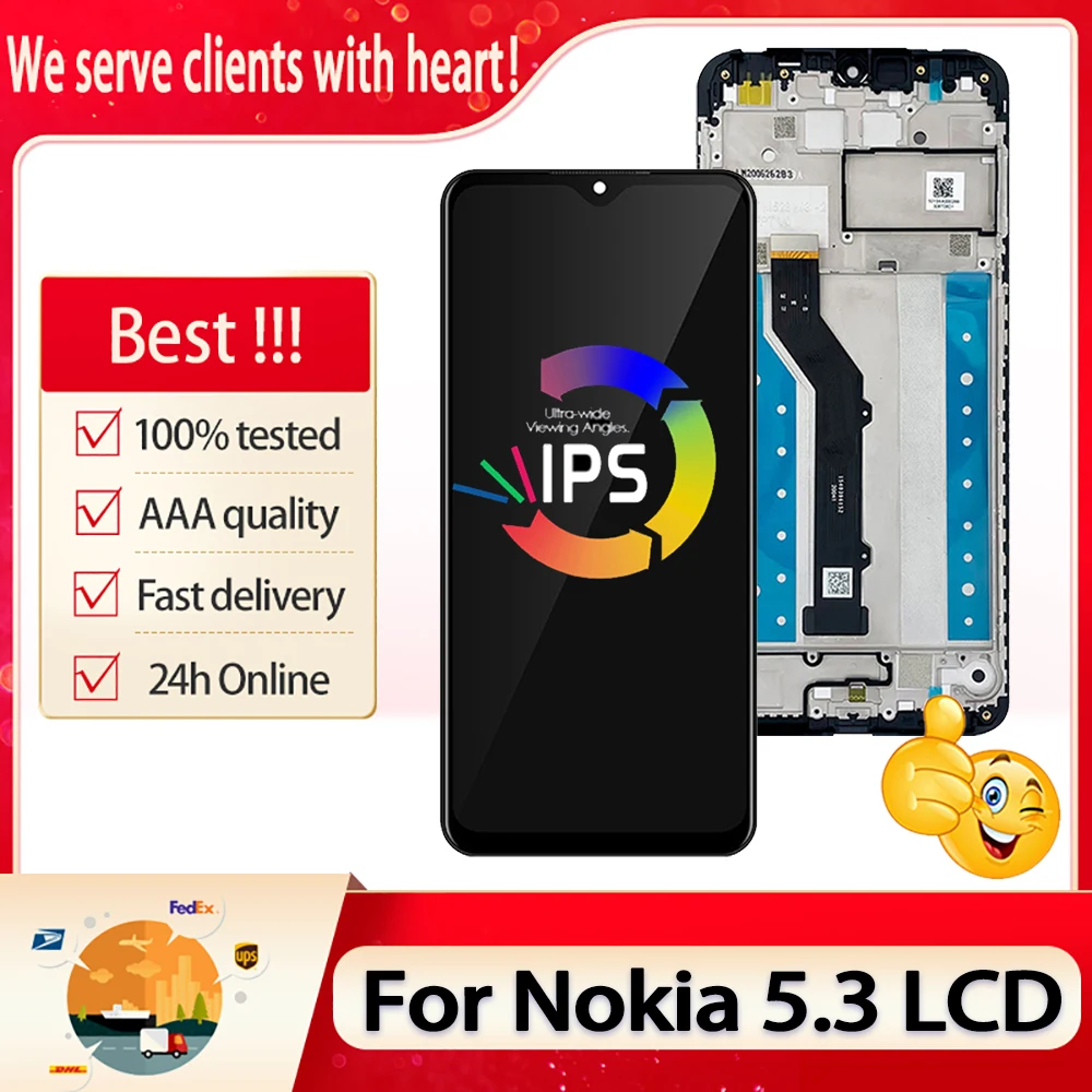 Original For Nokia 5.3 Lcd Screen Display Touch Panel Ta-1234 Ta-1223 ...