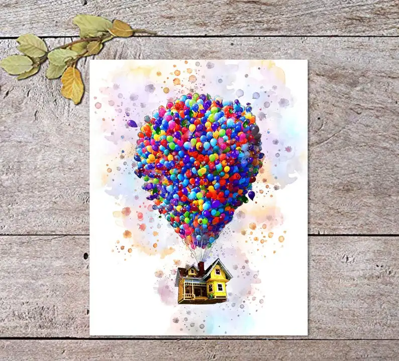Pixar Up Balloons Drawing