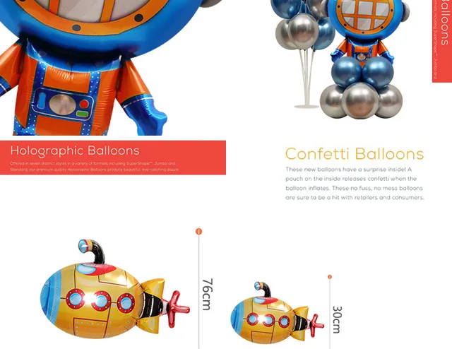 Air Balloon Rocket And Submarine In Cartoon Style Free And