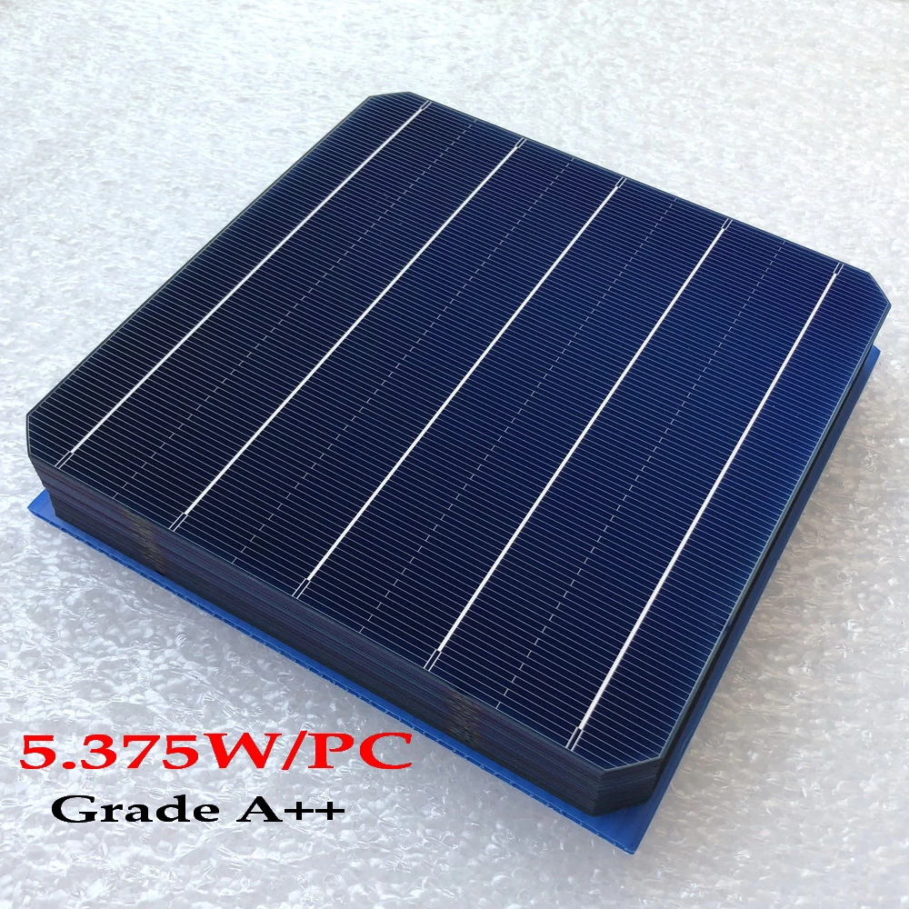 50PCS 5BB high efficient 5.375w 156*156MM Photovoltaic monocrystalline ...