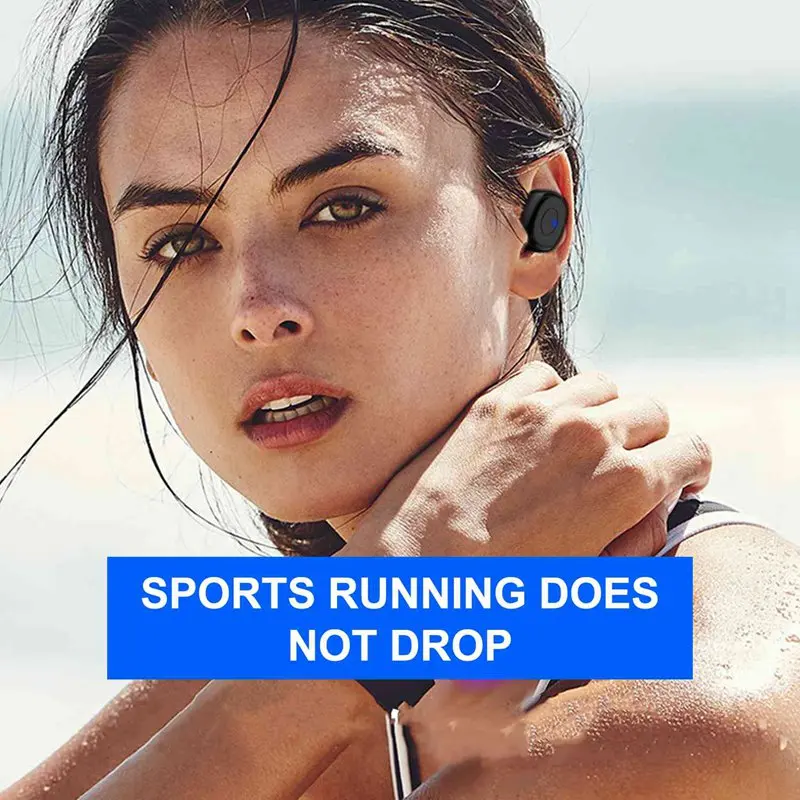 Обновленная 5 0 Bluetooth спортивная Гарнитура беспроводные Tws T6 наушники спортивные