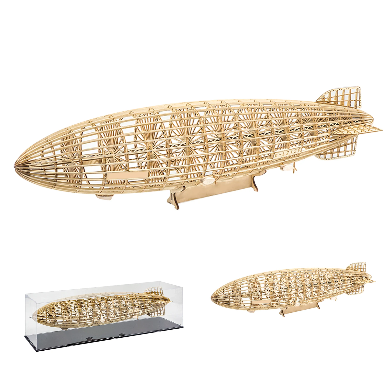 DWH-VS36-1-453-Scale-D-LZ129-Airship-540mm-Length-Wooden-Static-DIY ...