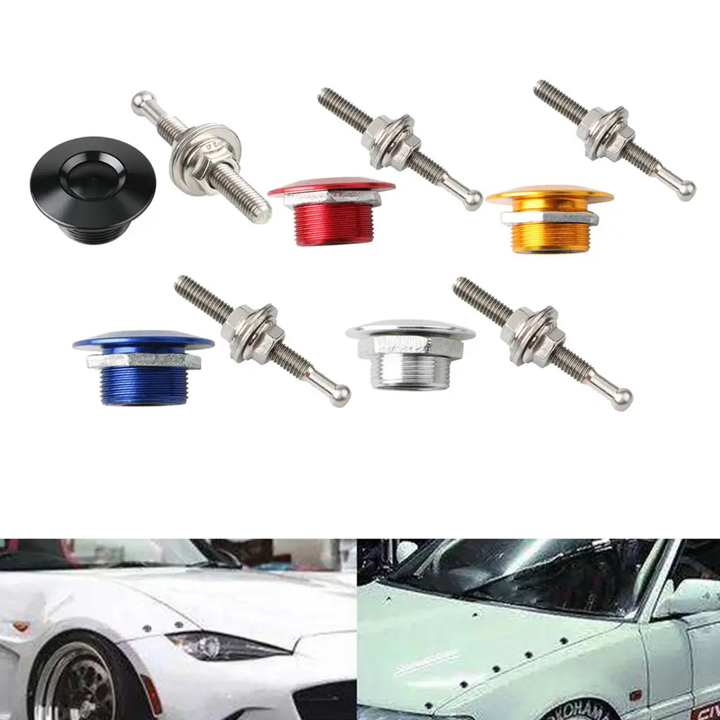 30mm Car Bonnet Pin Aluminum Hood Pins Quick Release License Plate Lock ...