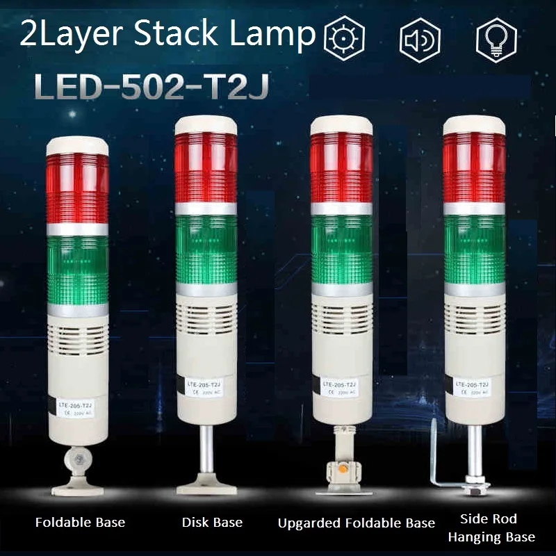 Stack Lamp 2 Layer Stack Light Led Signal Tower With Buzzer For ...