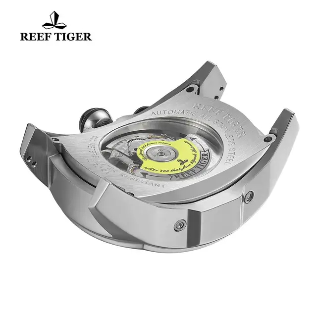 Reef Tiger/RT Top Brand Luxury Big Watch White Dial Mechanical ...
