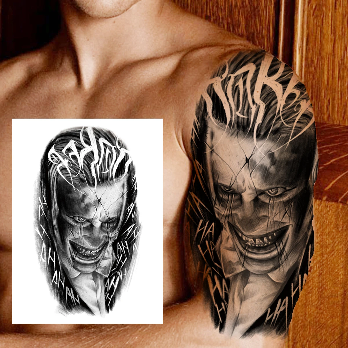 Evil Joker Face Tattoos