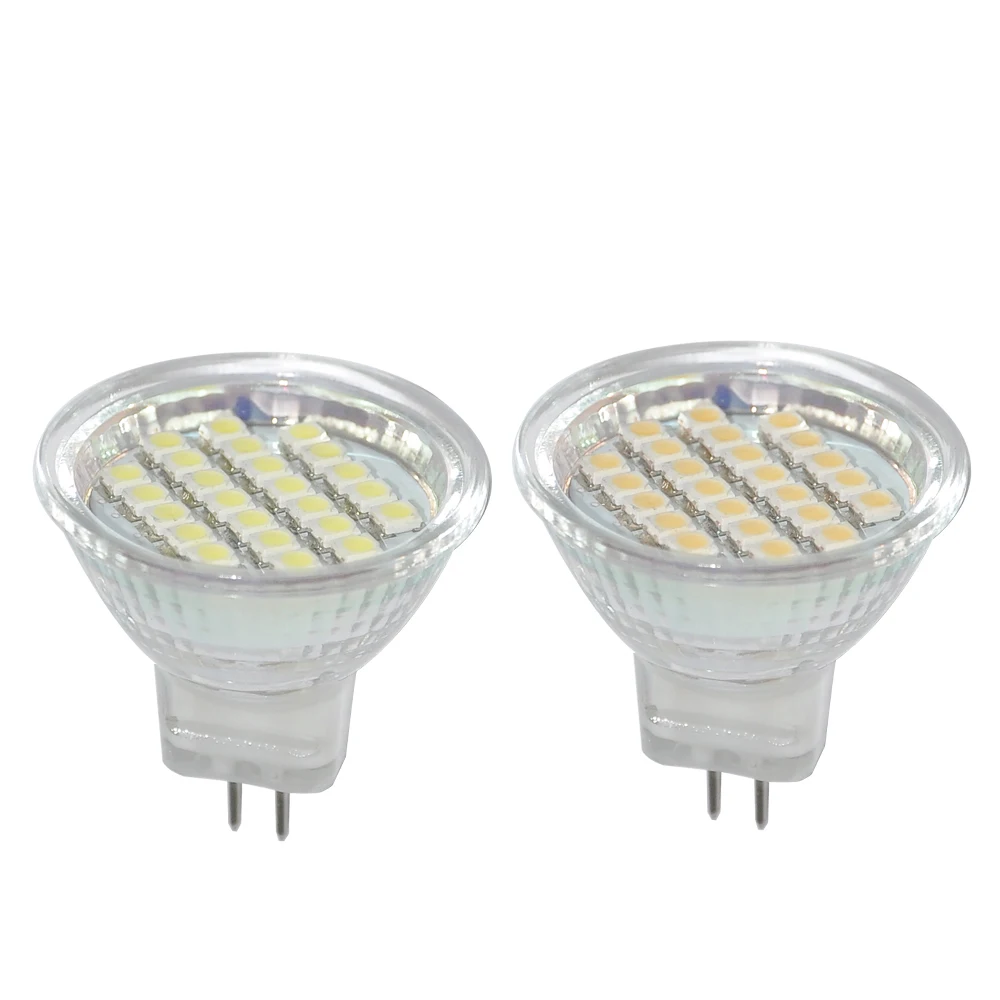 10pcs MR11 3528 SMD 24 LEDs LED Lamp Bulbs Spotlight Light with Glass ...