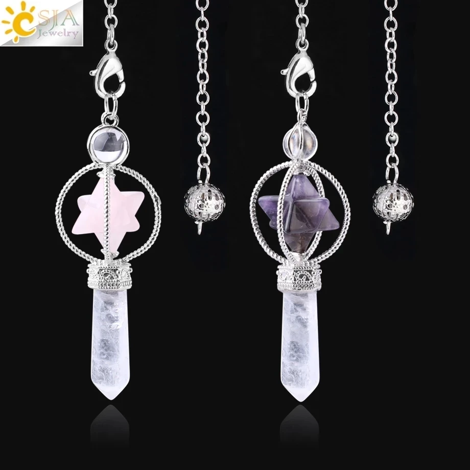 Pendulum Quartz Natural Stone Crystal Pink Reiki Healing – SHOP THE NATION