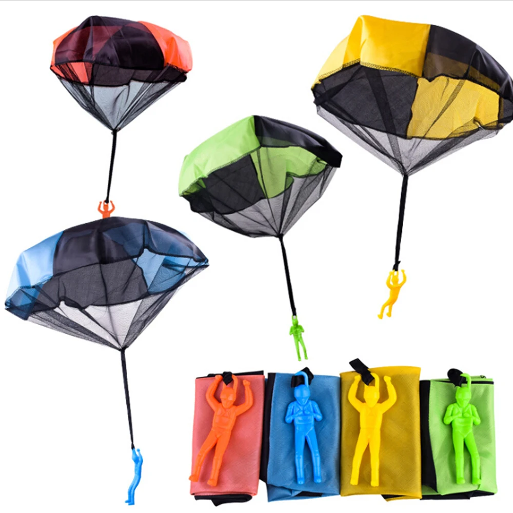 Funny Hand Throwing Mini Soldier Parachute Funny Toy Kids Outdoor Game ...
