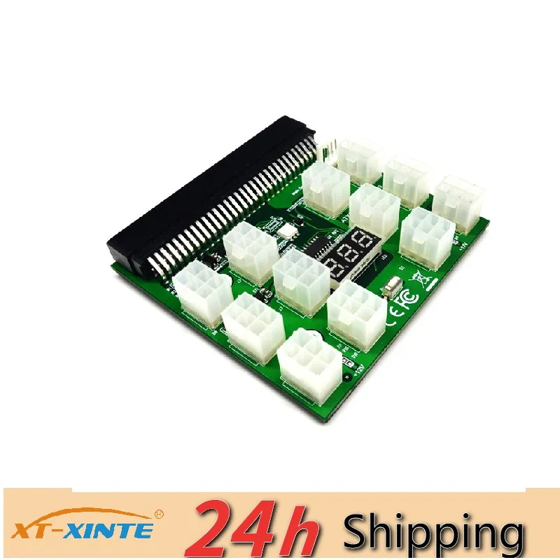 PCI-E 12V 64Pin to 12x 6Pin Power Supply Server Adapter Breakout Board ...