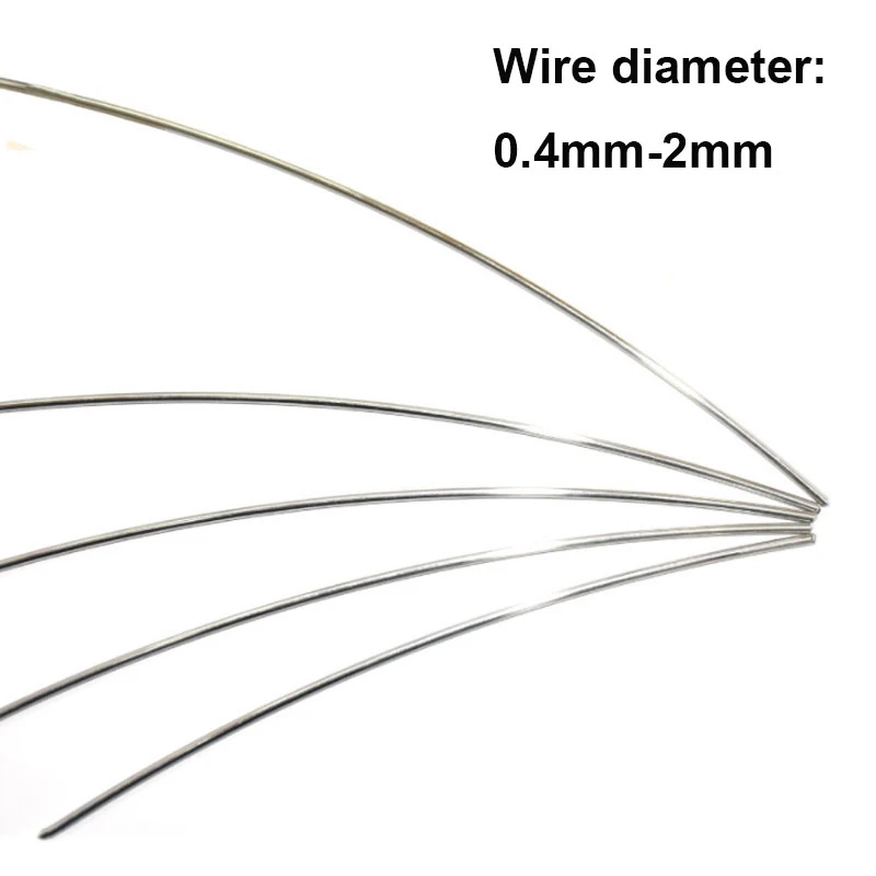1/2/3/4/5Meters A2/304 Stainless Steel Spring Steel Wire CS 0.4/0.5/0.6 ...