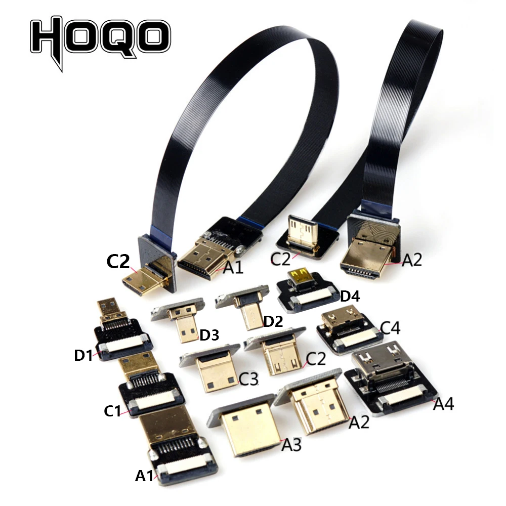 FPV Micro HDMI-kompatibel 90 Grad Connector FPC Flexible Flache mini ...