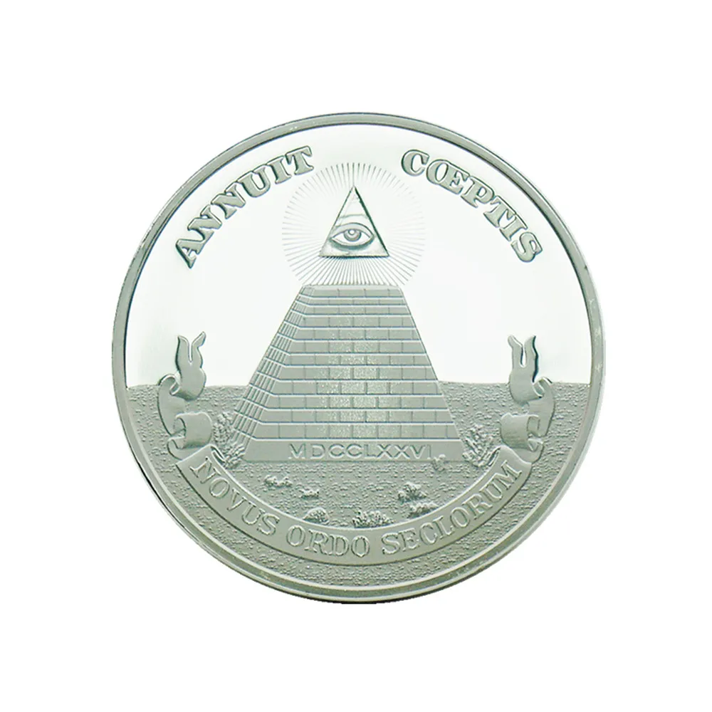 Freemason Masonic challenge coins with all seeing eye US Dollar Silver ...