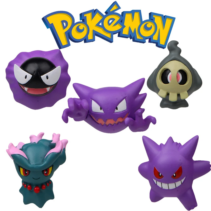 5 Types Of Ghost Pokemon Figure Cartoon Korean Version Versatile Fridge ...