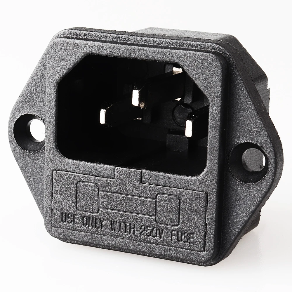 LZ-14-F1-3P C14 ac steckdose mit einzelnen sicherung sicherheit zwei-in-eine buchse feste mit ...