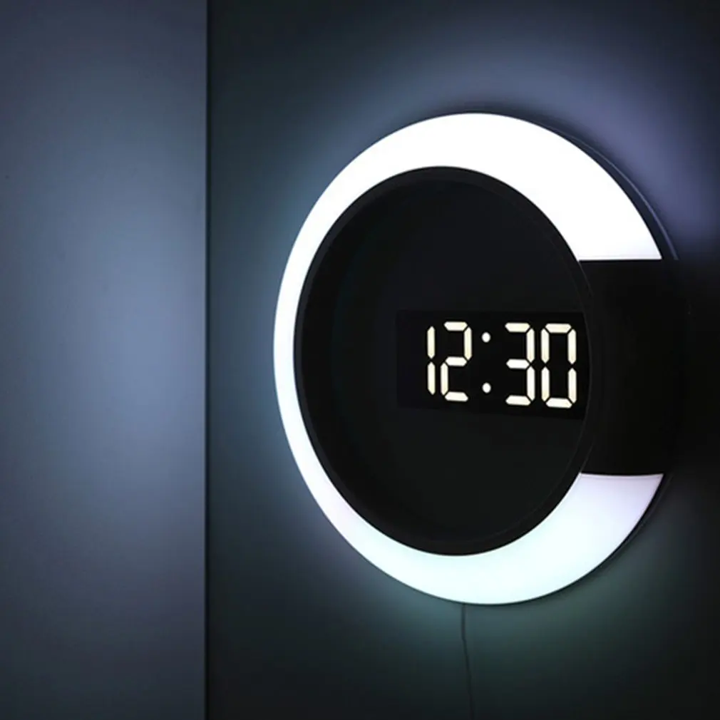Modern Minimalist Digital Wall Clock