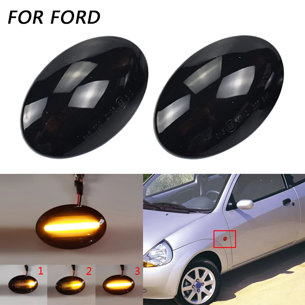 Dynamic Turn Signal LED Side Marker Mirror Light Flashing Indicator For ...