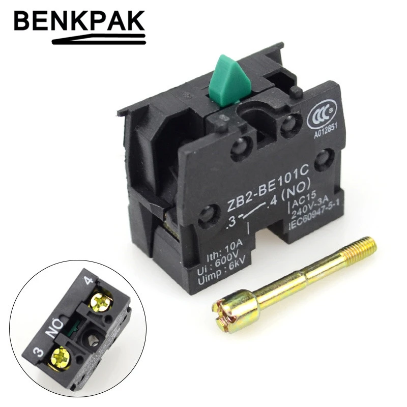 XB2 Push Button Switch Contact Block ZB2 BE101,normal open (NO)|switch touch|switch diseqcswitch ...