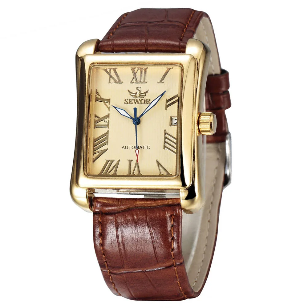 SEWOR-Top-Brand-Luxury-Men-Watches-Gold-Rectangle-Automatic-Mechanical ...