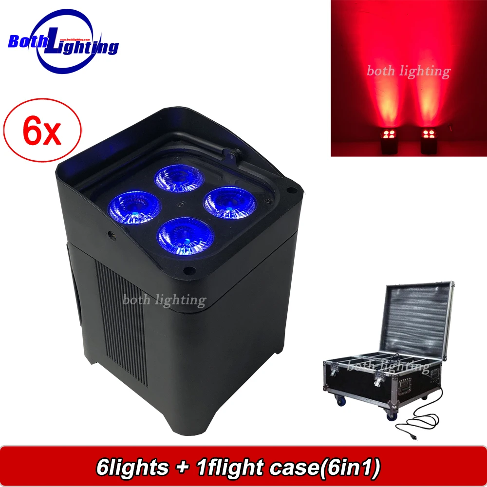 Waterproof Battery Wireless Uplights IP54 4X18W RGBWAUV LEDs Smart DJ ...