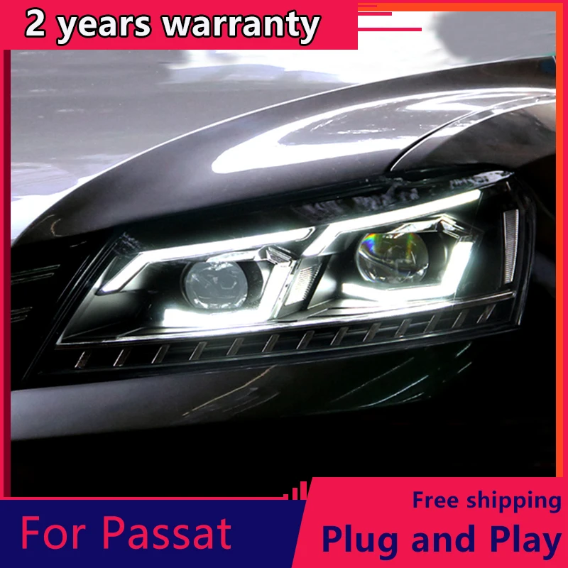 KOWELL Car Styling for VW Passat B7 US Verson 2012 2016 Headlight For ...