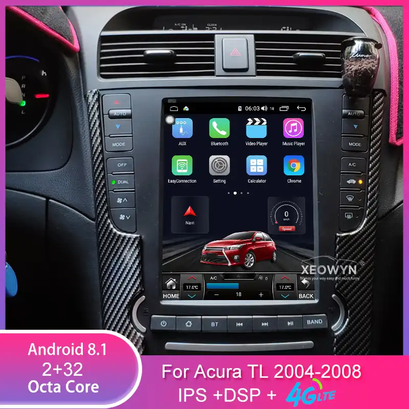 car android 8.1 For Acura TSX 2004 2008 for honda inspire UC1 2003 2007 1024*600 Car radio GPS ...