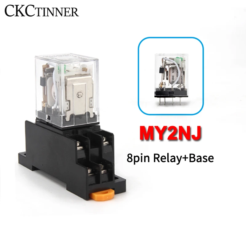 1pcs Intermediate relay HH52P MY2NJ Plug-In Relay DC AC12v 24v AC110v 220v 380V 5a Silver ...